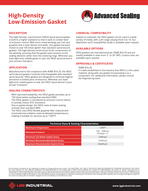 HDLE Spiral Wound Gasket - Advanced Sealing Inc.